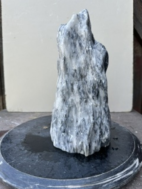 Speckstein; Einzelstück; schwarz-weiß; aus China; 7,930